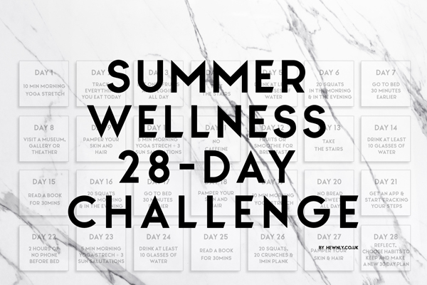 Free printable 28 Day Summer Wellness Challenge – By Justina